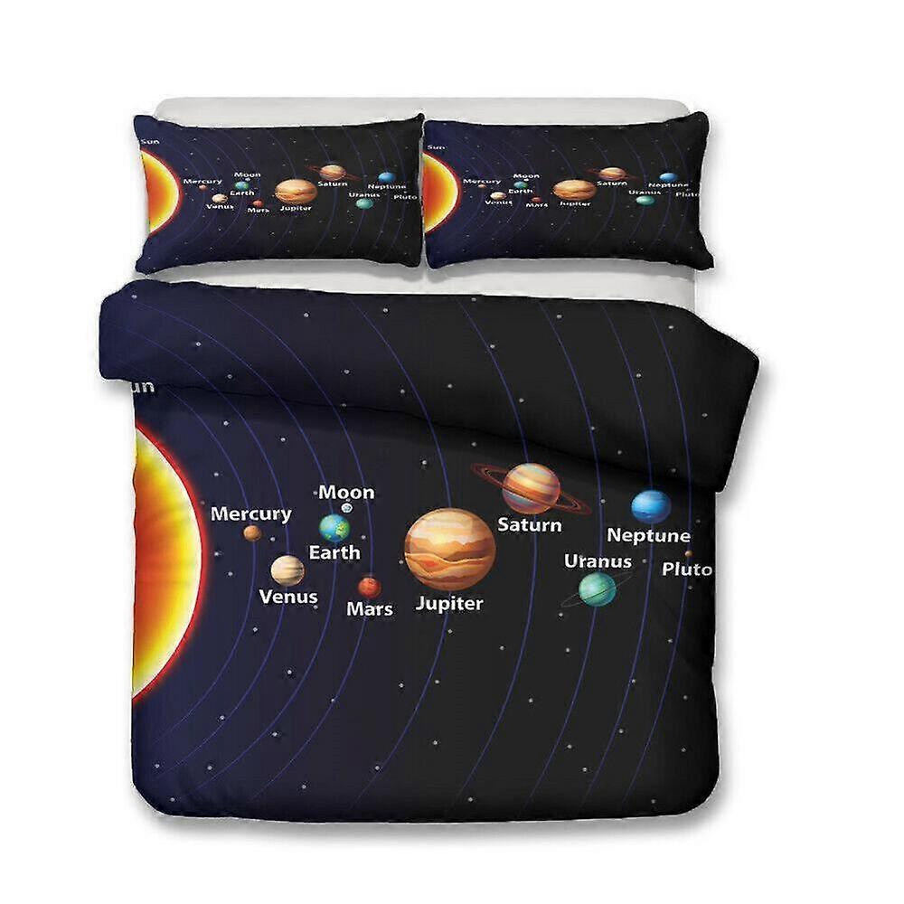 v5626 Bed Sheets Space Galaxy Solar System Rockets and Planets Gift ...