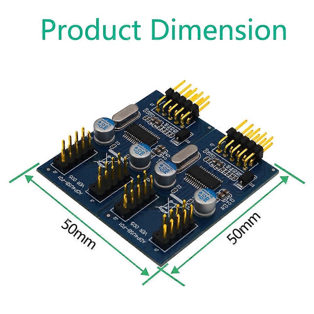 9Pin USB Header Male 1 to 4 Female Extension Cable Extender Card USB ...