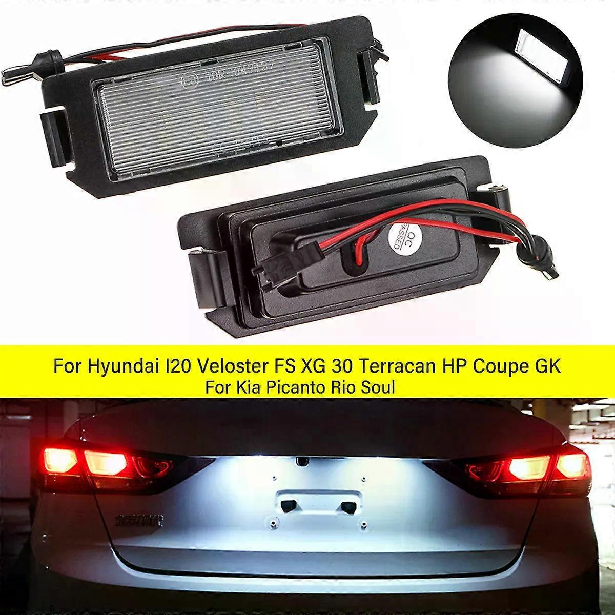 Pair LED Number License Plate Light Lamp for Hyundai I20 I10 Veloster ...