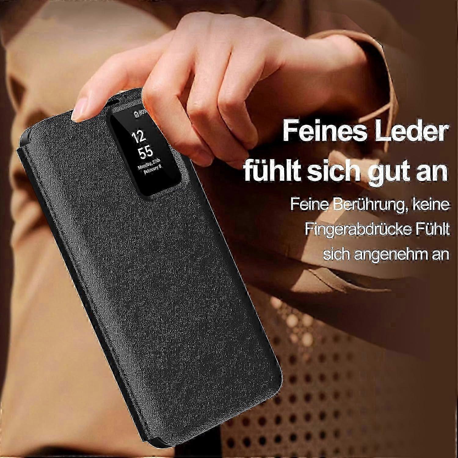 Samsung S25 Ultra Smart View Case, Wallet Cover With Card Slot, Viewing ...