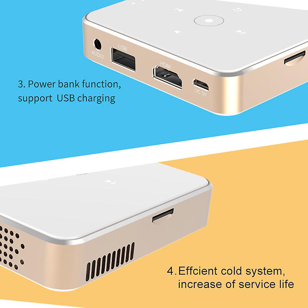 Salange P30 Mini Projector Dlp Portable Home Theater 1080p 4k Supported ...