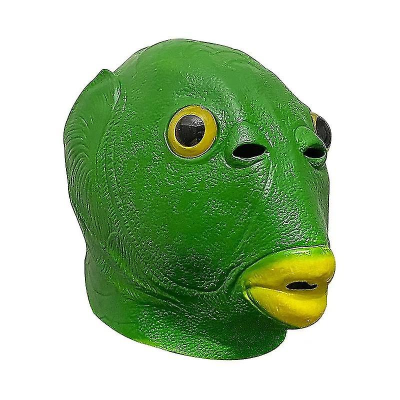 Green Fish Mask Animal, Fish Head Masks For Adults, Adult Fish Head ...