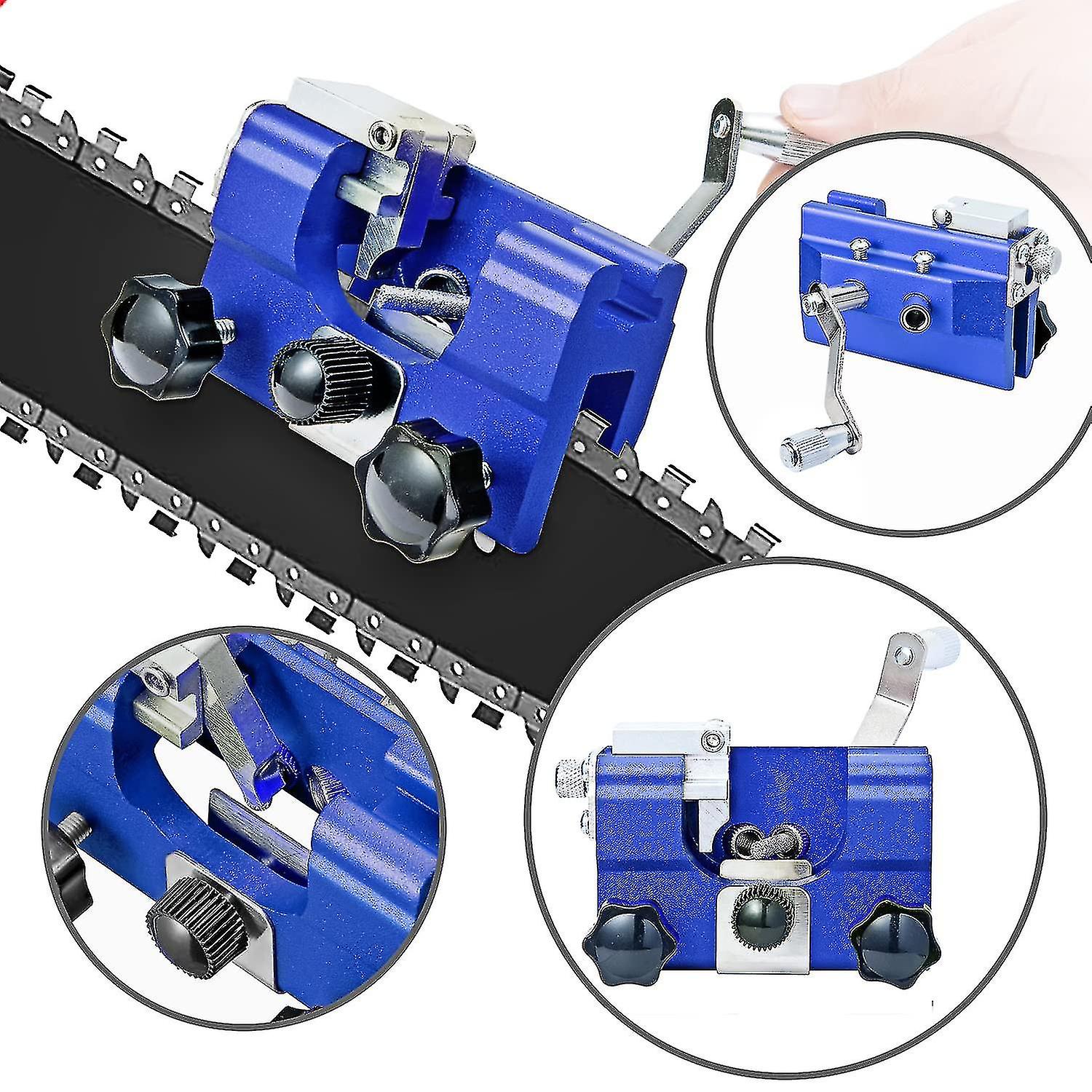 Chainsaw Sharpener, Chainsaw Chain Sharpening Jig Kit With 3 Carbide ...