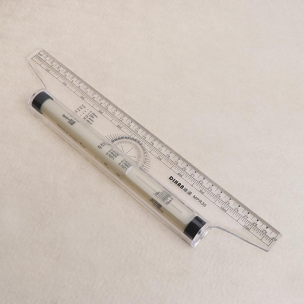 Rolling Parallel Ruler Foot Inch Metric Angle Rule Balancing Scale ...