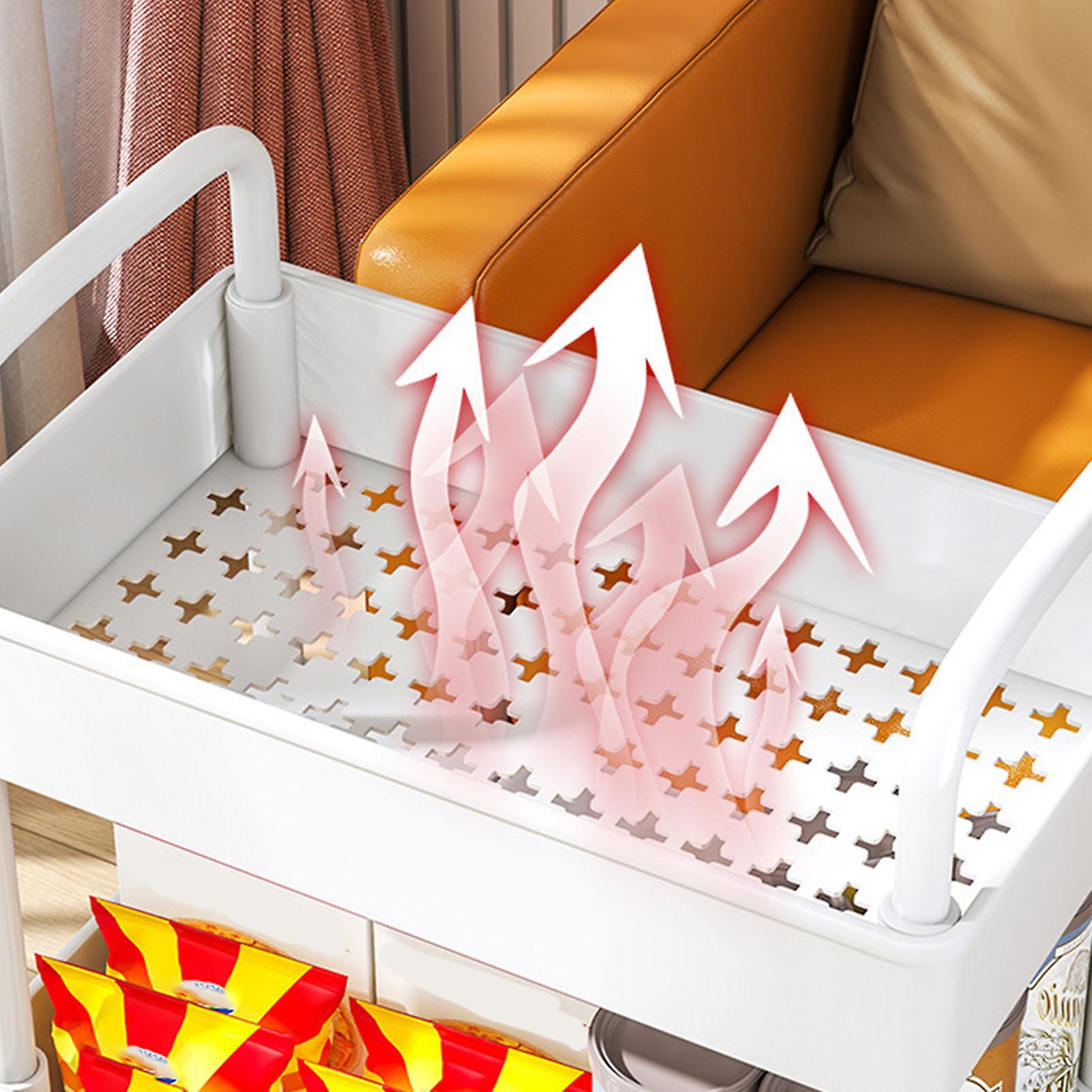 3-Tier Rolling Utility Storage Rack Cart Durable Multi-Purpose ...