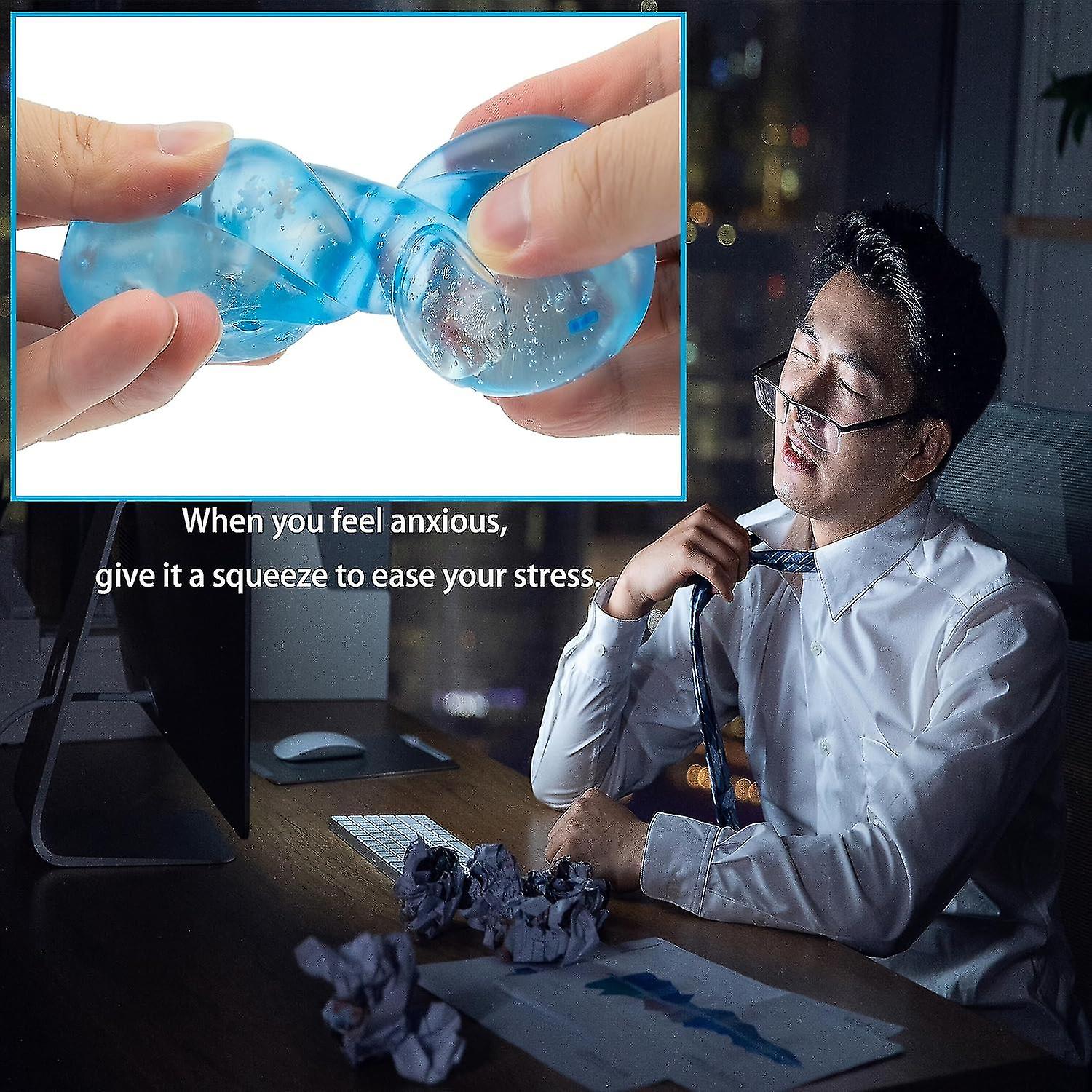 Clear Ice Cube Toy Adult Stress Ball For Stress Relief Toy Squeeze Toy ...