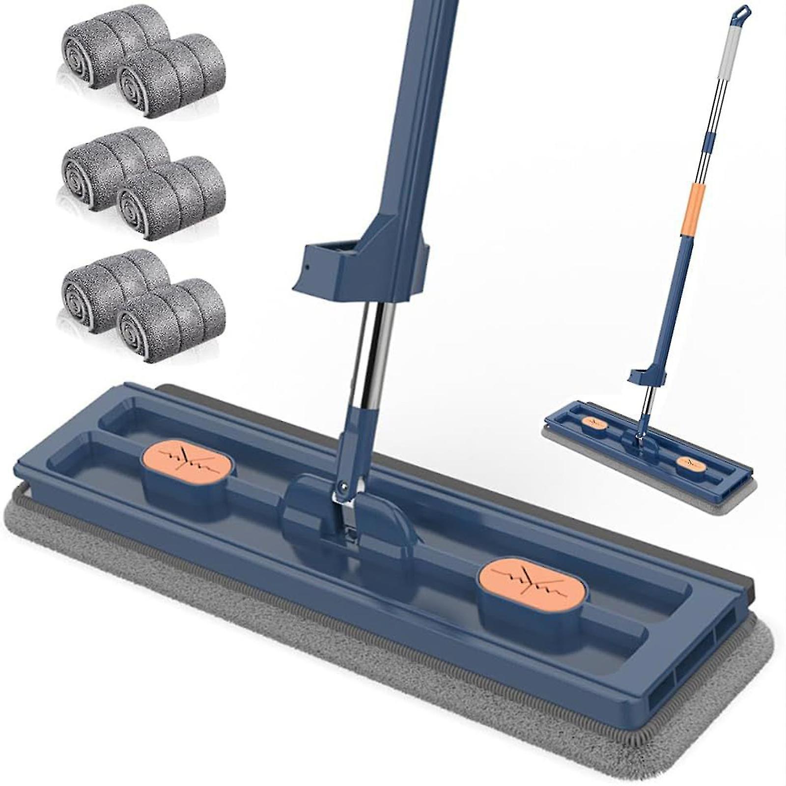 Large Flat Mop Set, 360 Swivel Mop With Wring Function, Floor Mop Set ...