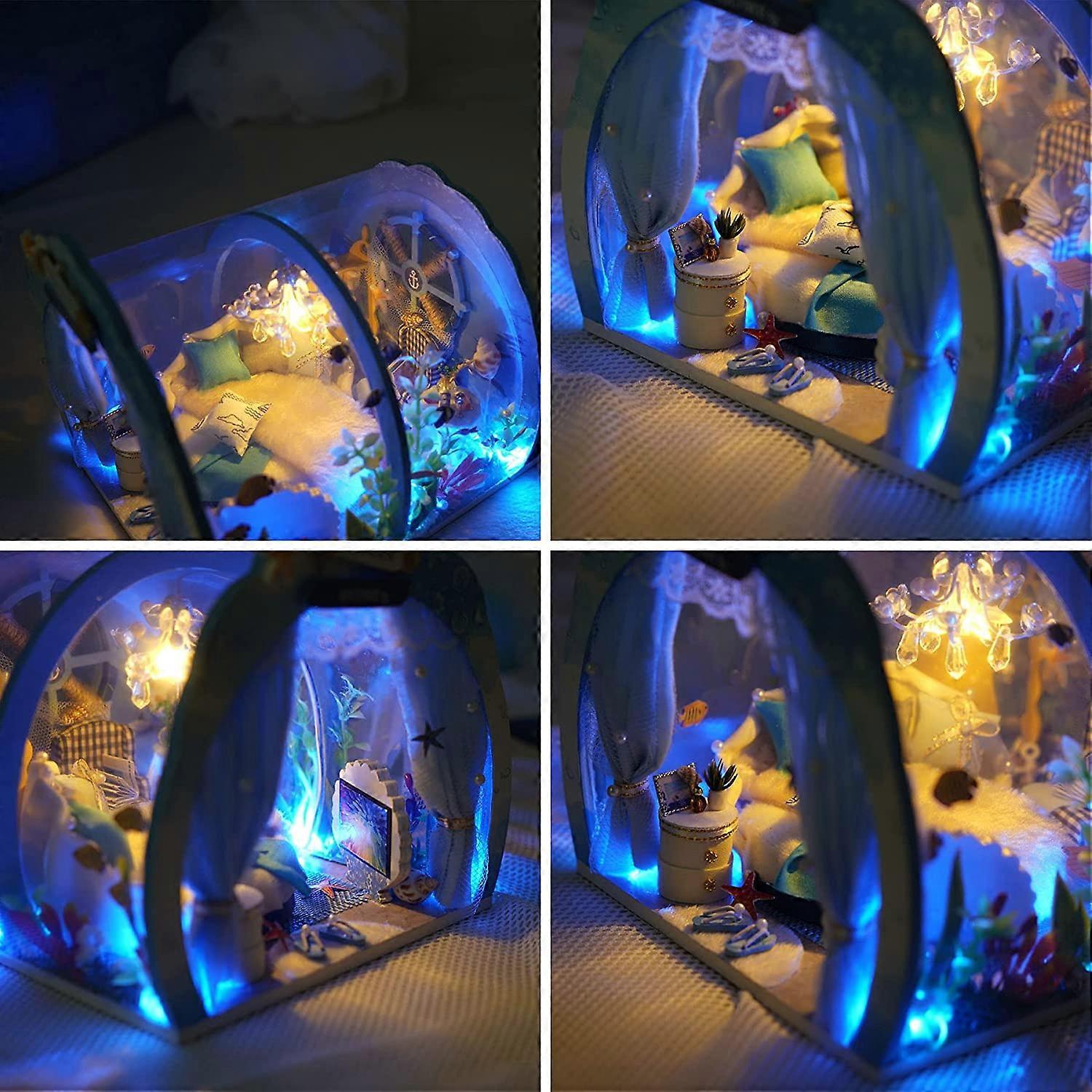 Miniature Ocean House to Build DIY Wooden Miniature Doll House in Kit ...