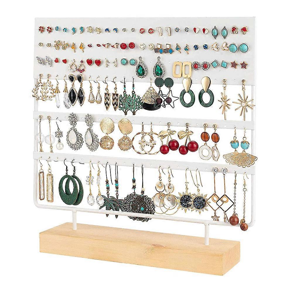 Earring Stand Display Rack 3-Tier Ear Stud Holder Jewelry Organizer ...
