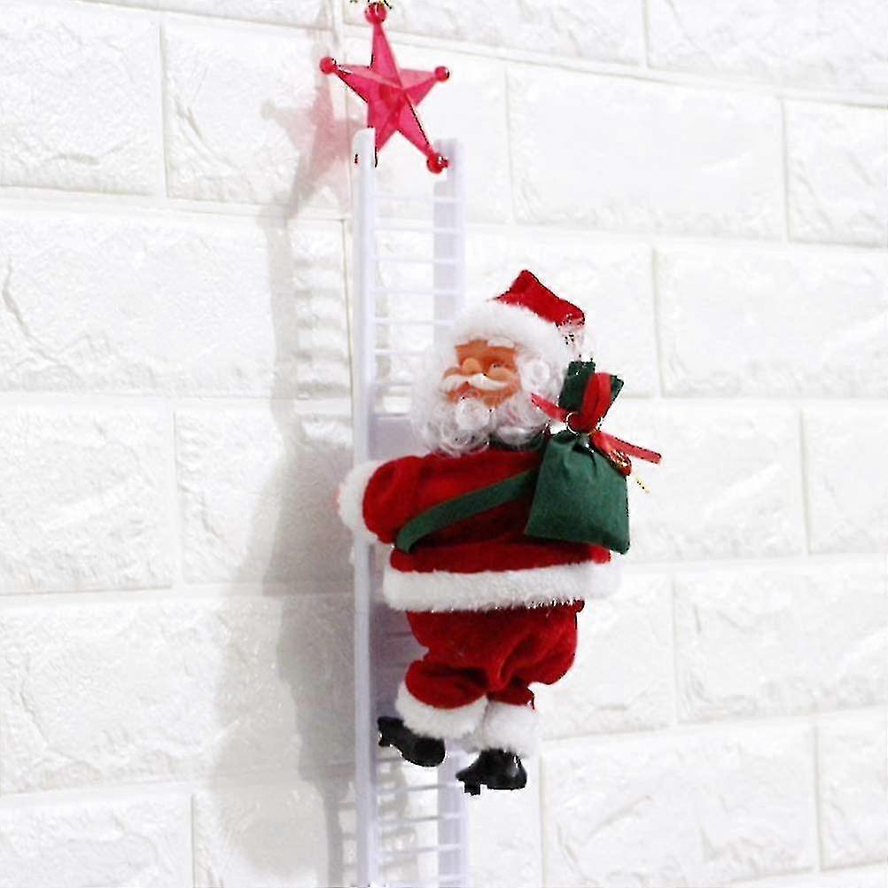 Santa On A Ladder Christmas Electric Figures Santa Claus Climbing ...