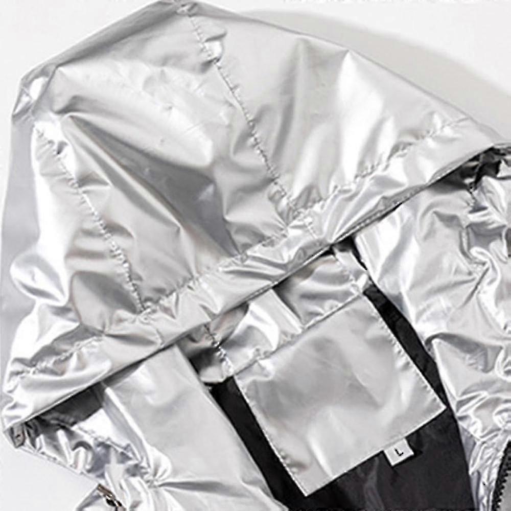 Mens Shiny Waterproof Hooded Jacket-yky416 | Fruugo UK