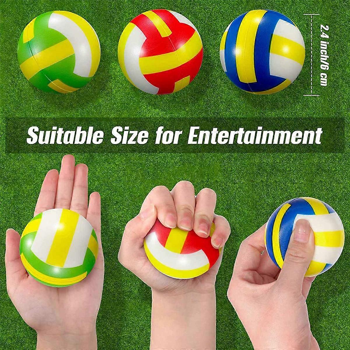 24 Pcs Mini Volleyball Stress Balls Foam Sports Relief Stress Ball Soft ...