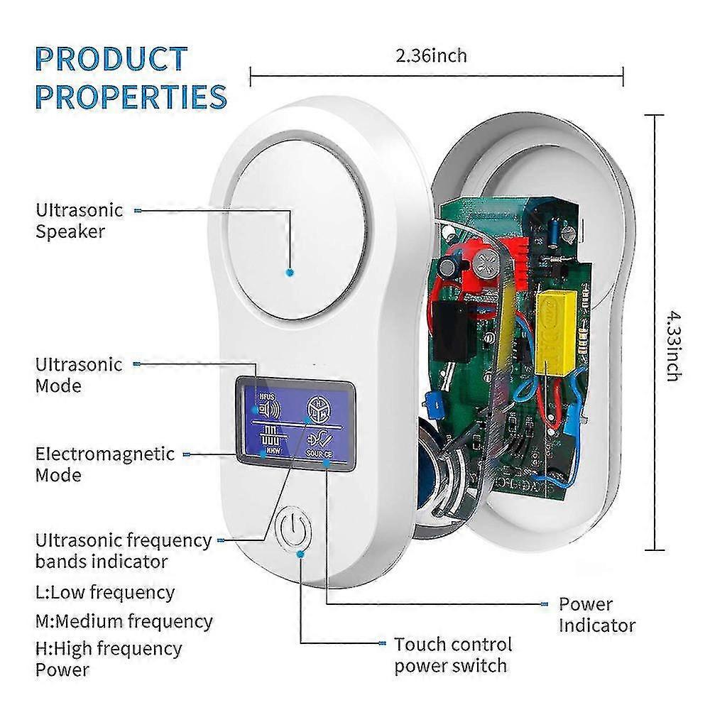 Ultrasonic Pest Repeller With Led Display Working Status Monitor ...