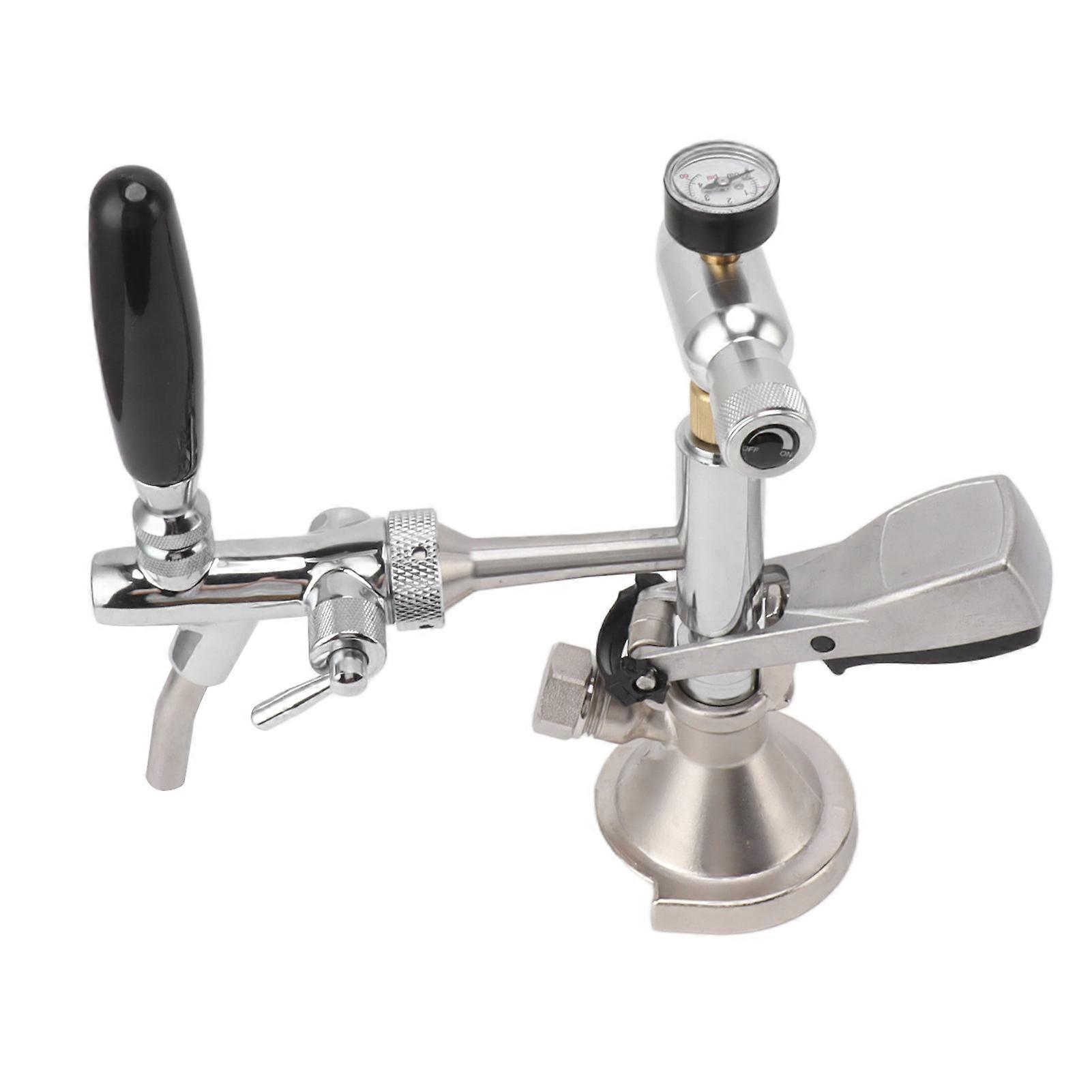 Party Beer Pump Stainless Steel Brass Beer Keg Pump Reusable Draft Beer ...