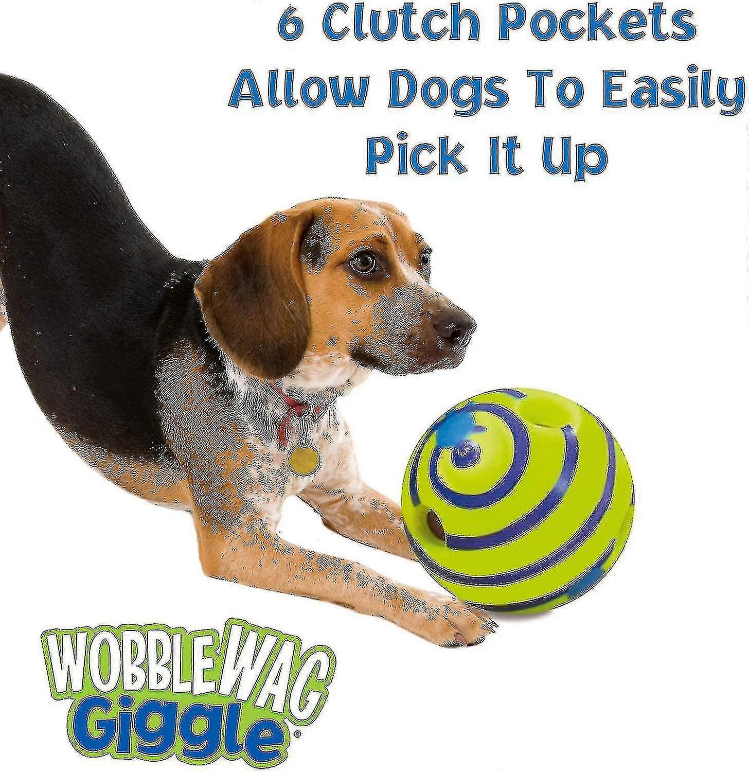Wobble Wag Giggle Ball, Interactive Dog Toy, Fun Giggle Sounds,14cm ...
