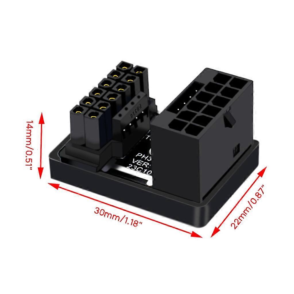 180 Degree U Turn Connector 600W 12+4 16Pin Adapter for Desktop Chassis ...