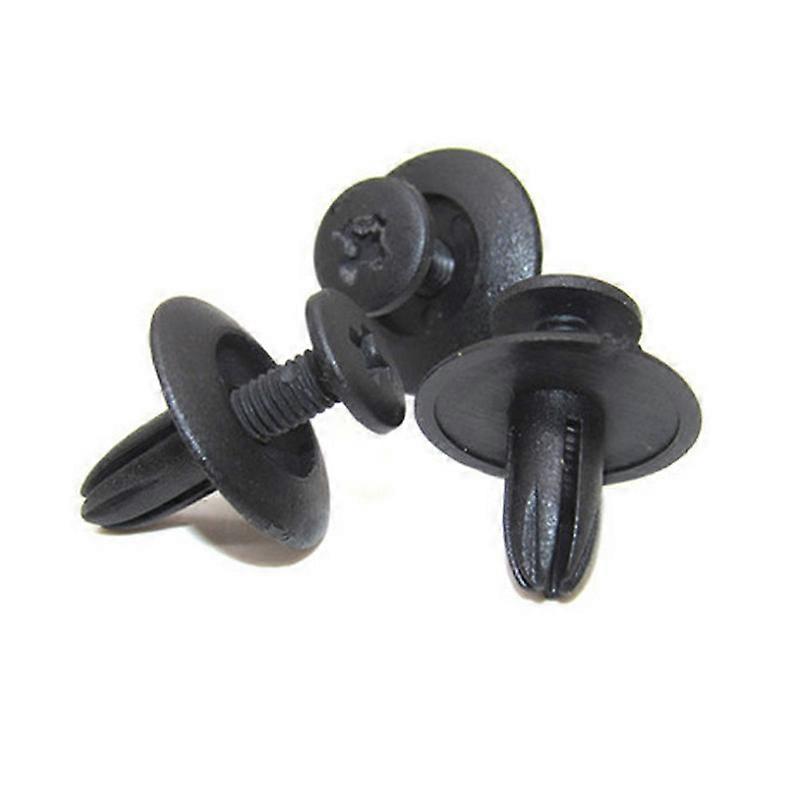 100Pcs 10Kinds Hole Auto Fastener Bumper Fender Rivet Trim Black ...
