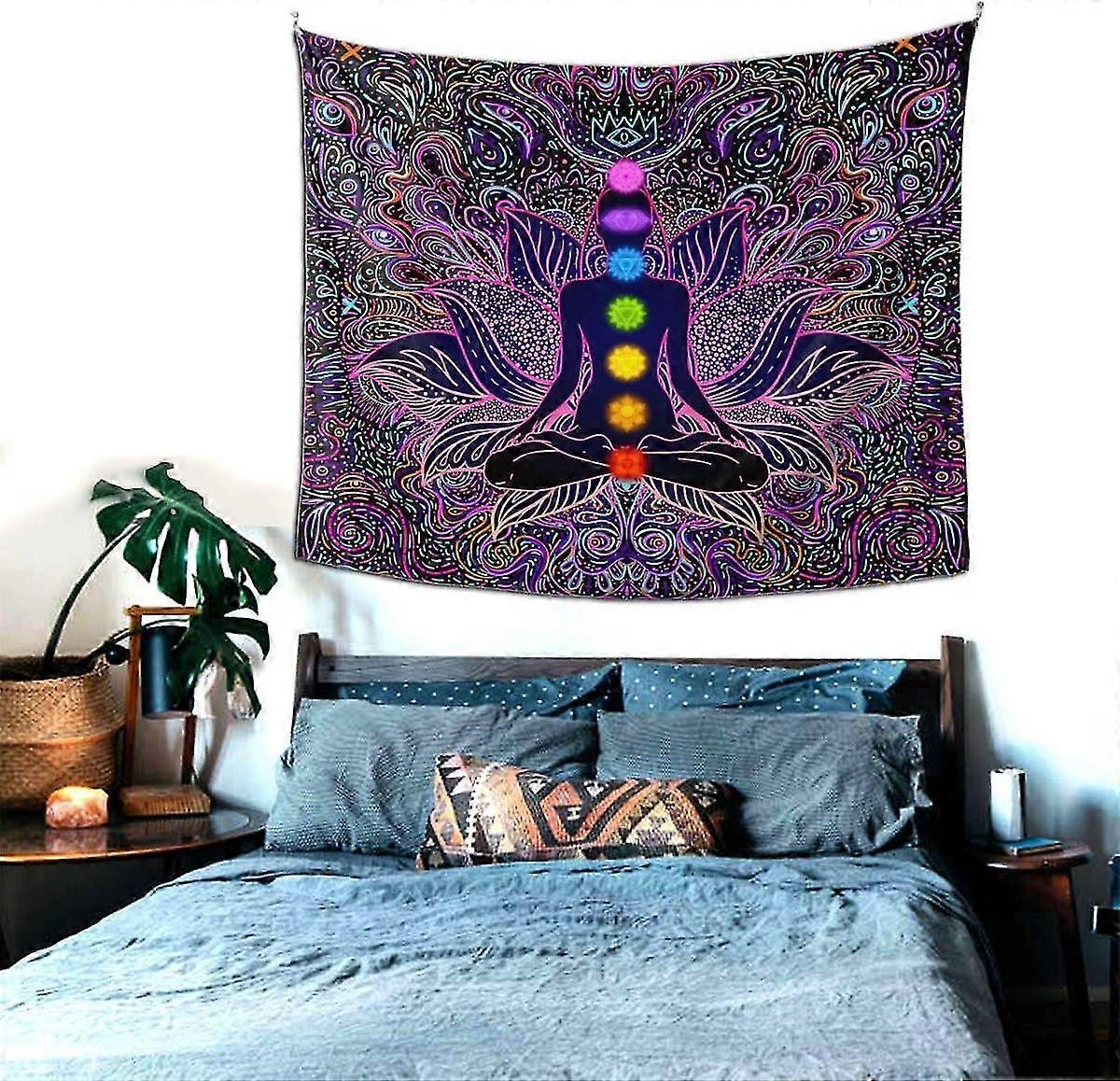 Seven Chakras Tapestry - Boho Mandala Yoga Meditation Wall Hanging ...