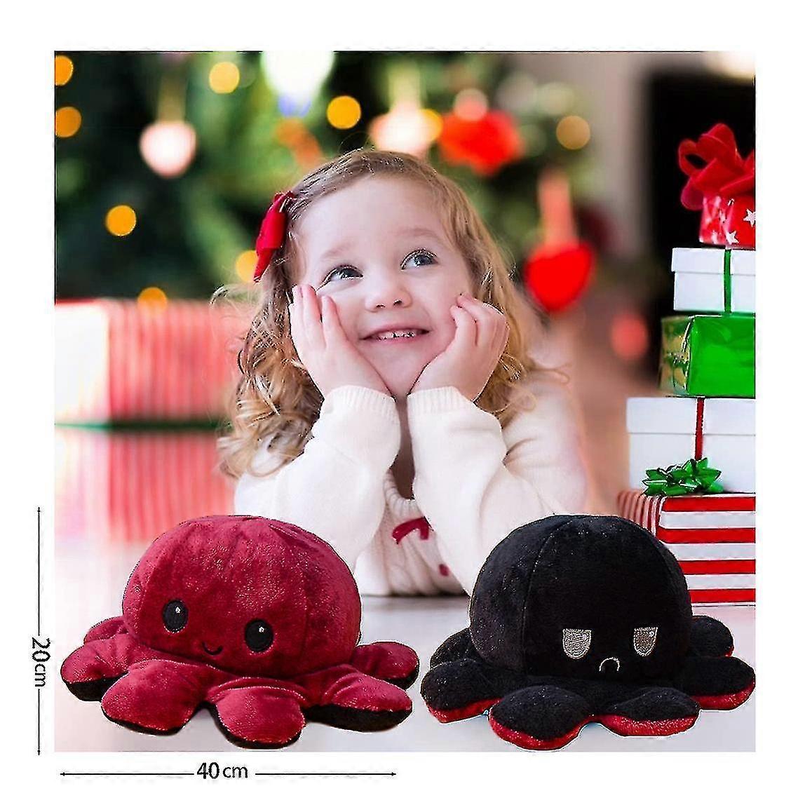 40cm Giant Reversible Octopus Stuffed Animal Reversible Happy Sad ...