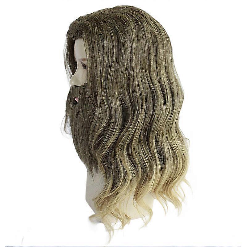 Halloween MEN Fat Thor Cosplay Wig Comic-con Hero Thor Role Play Blonde ...