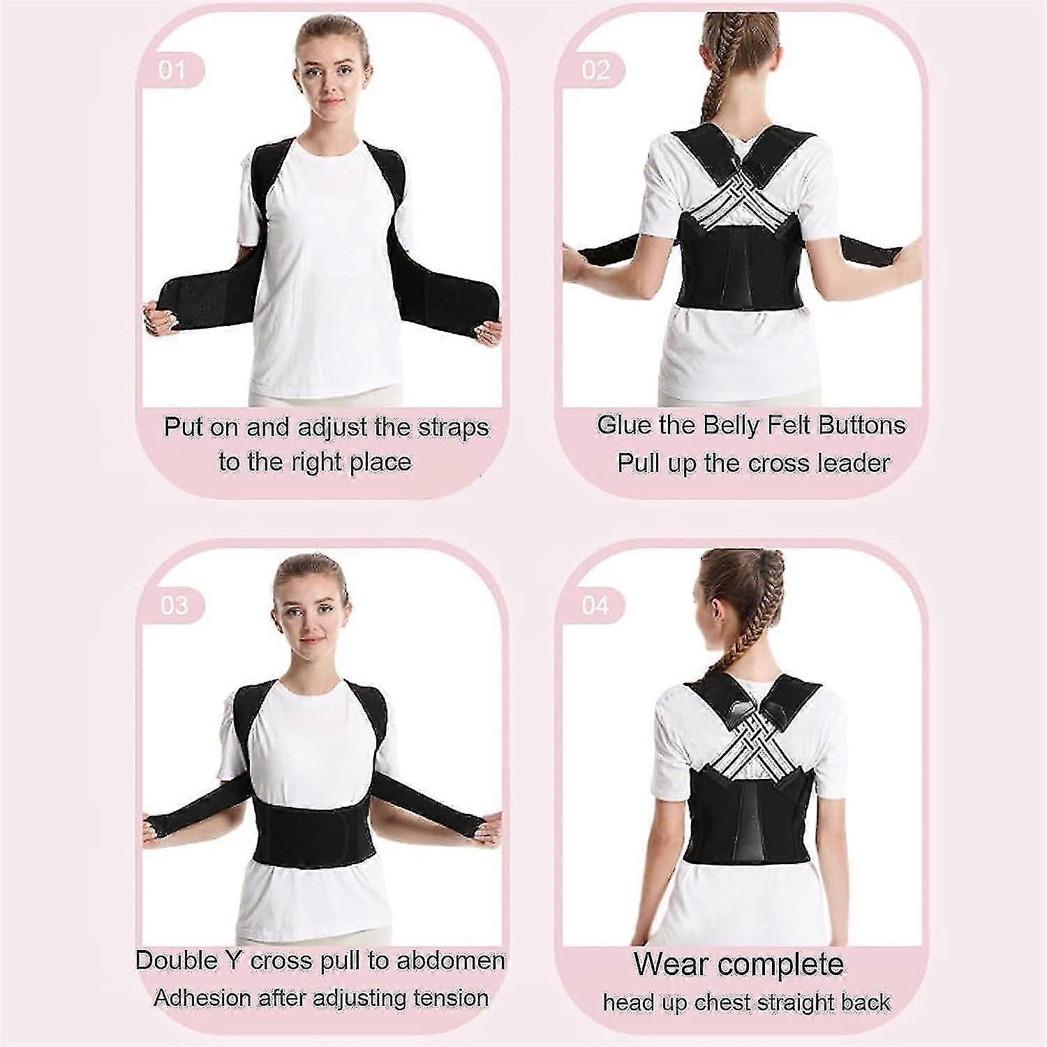 Adjustable Back Posture Corrector Men and Women, Scoliosis Lower Back ...