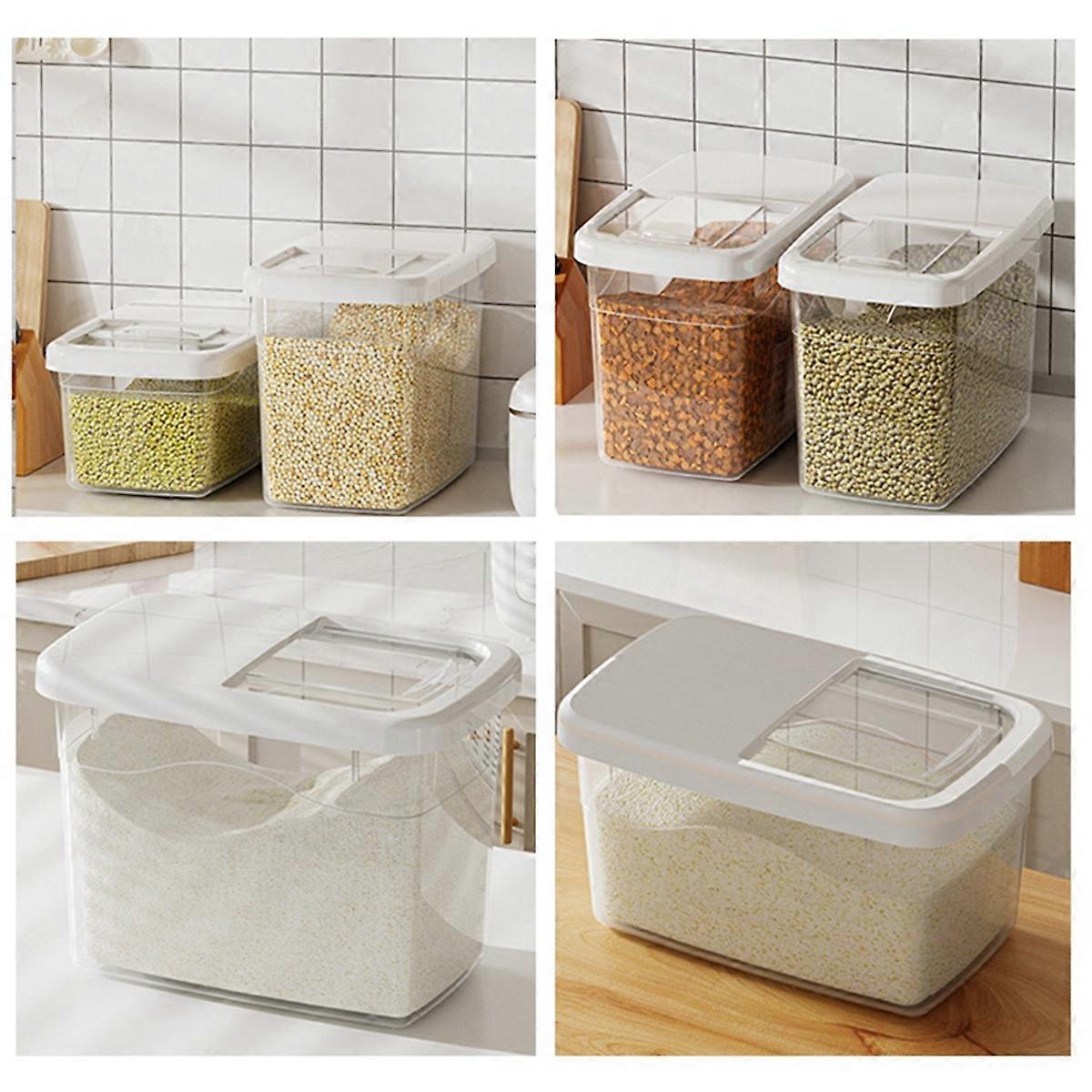 Rice Storage Box Rice Dispenser Rice Container Grain Storage Jar Cereal ...