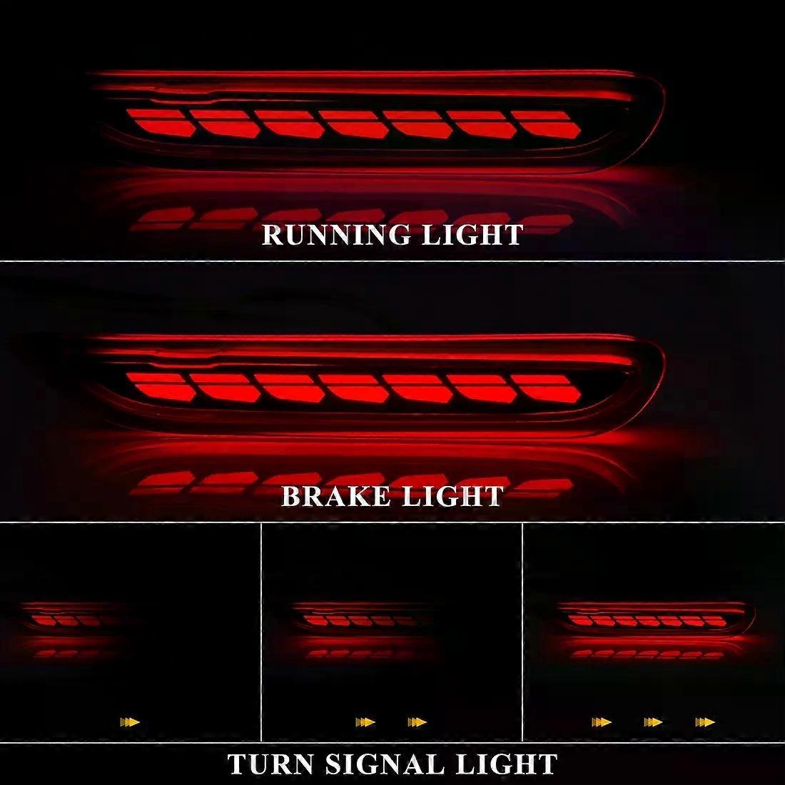 LED Rear Bumper Reflector Lights For Nissan X-trail T32 Rogue Qashqai ...