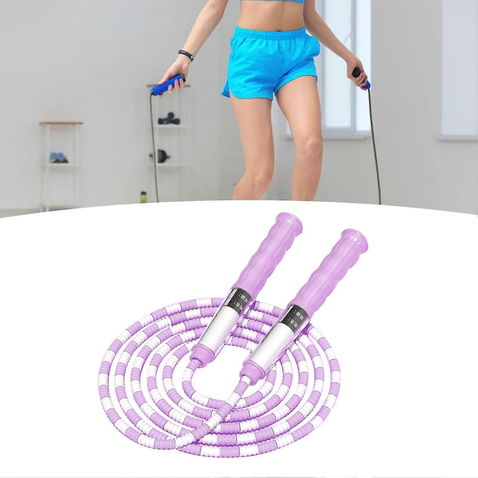 Jump Rope Adjustable with Name Tag Anti Slip Handle Grip Soft Pattern ...