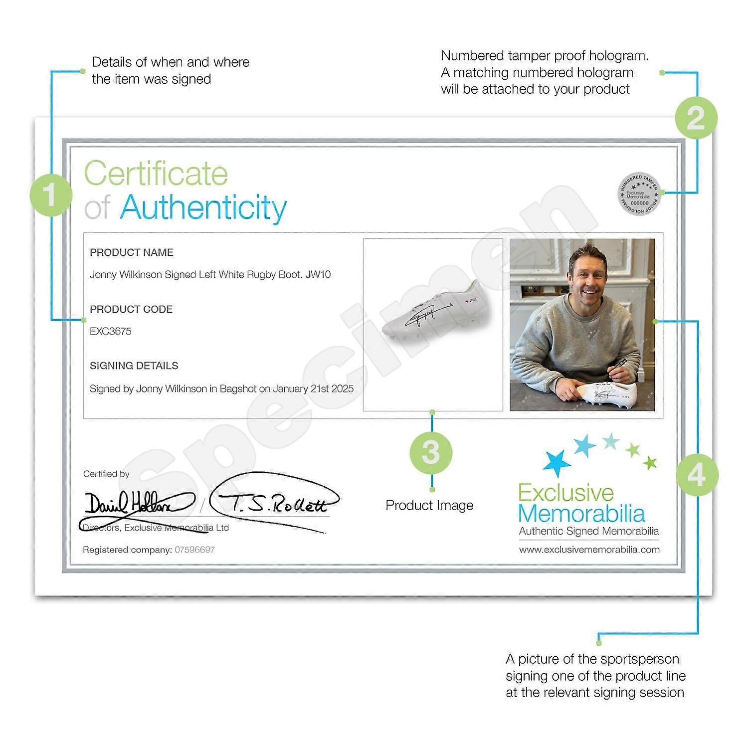 Jonny Wilkinson Signed White Rugby Boot: JW10 | Fruugo UK