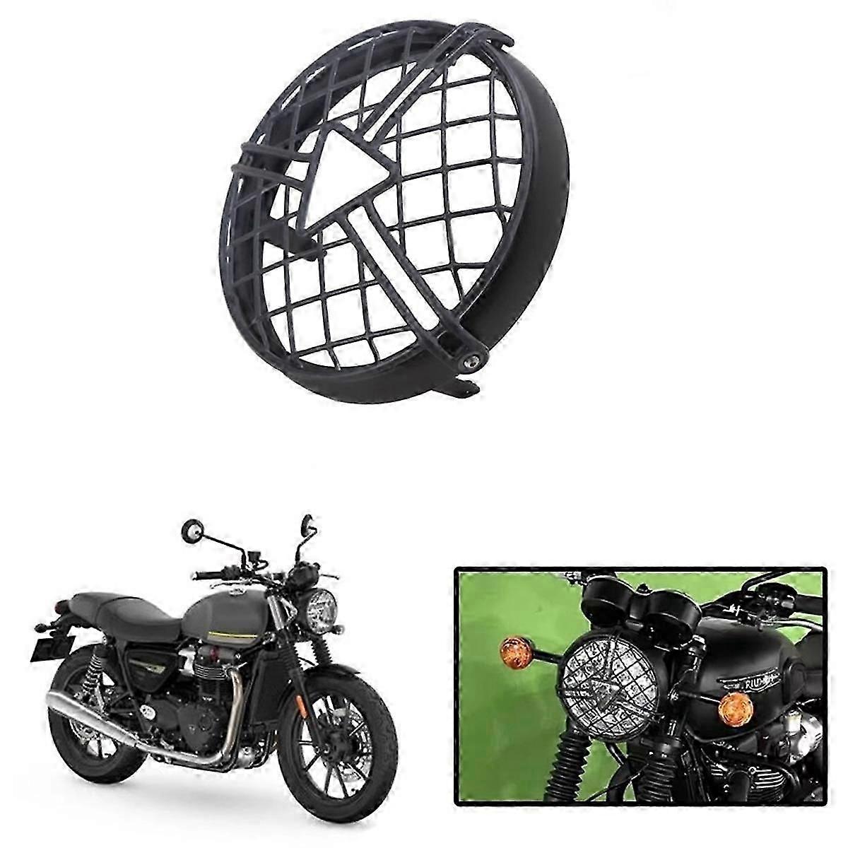 Applies to Motorcycle Front Headlight Grill Cover Headlamp Frame for ...