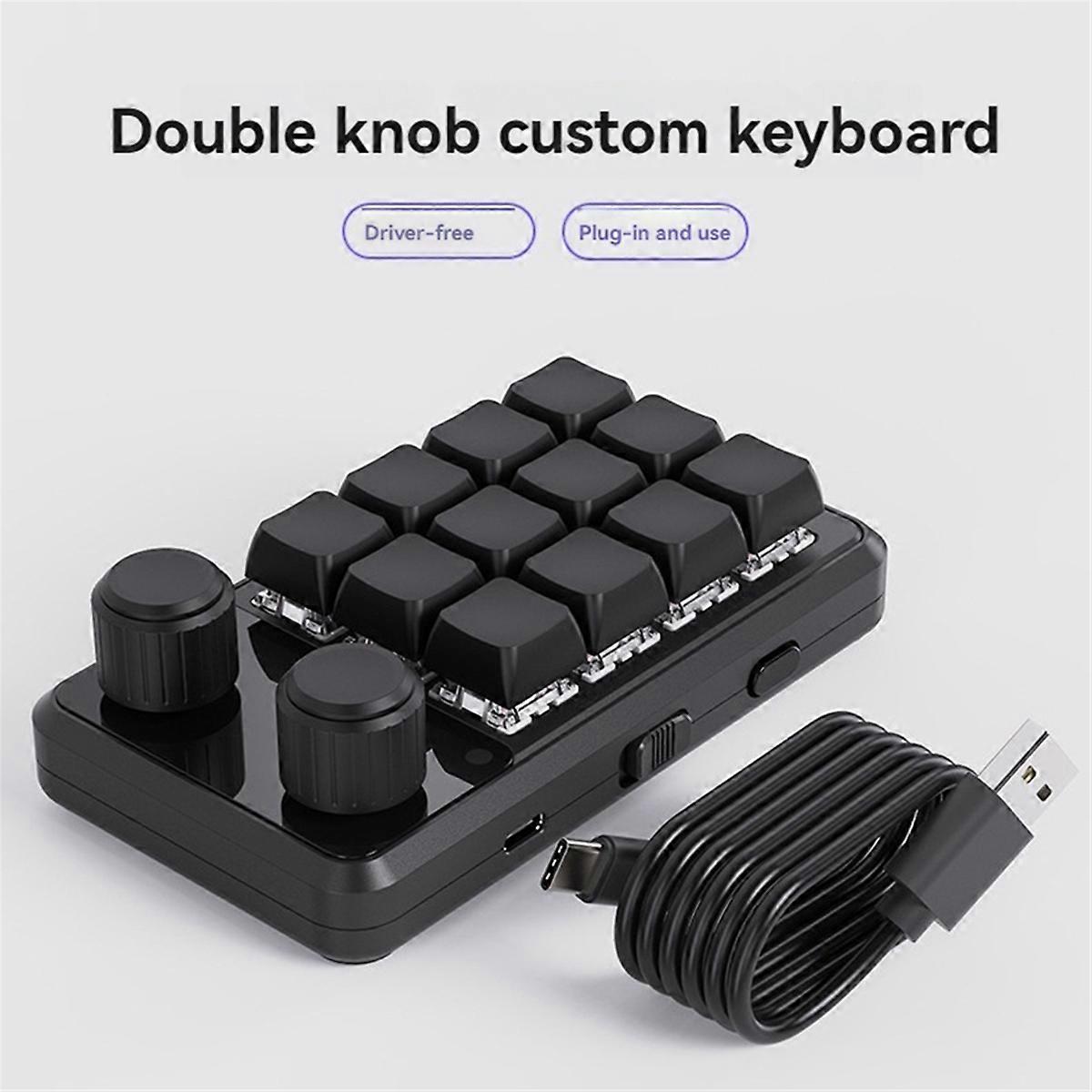 Mini Gaming Keypad Hotswap Macropad Black | Fruugo UK