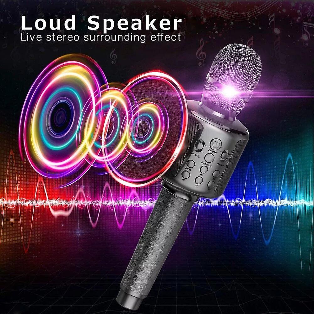 Karaoke microphone wireless singing machine with bluetooth speaker for ...