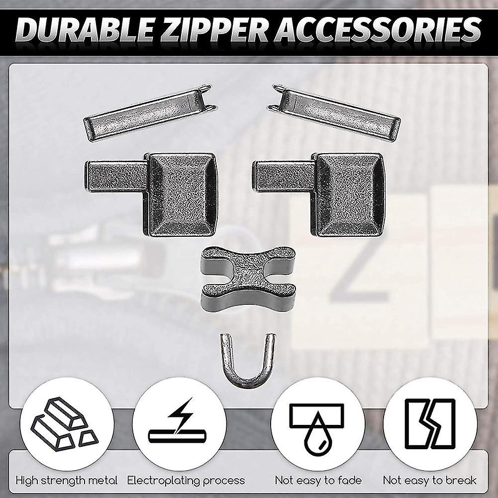 120 Pieces Metal Zipper Head Slider,4 Sizes Zipper Bottom Sliders ...