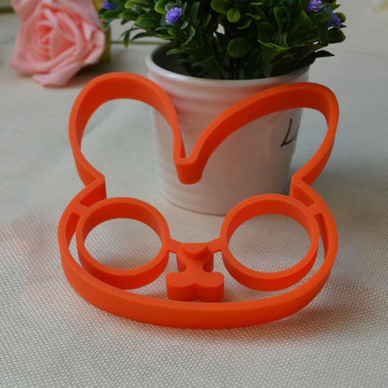 Cute little white rabbit silicone omelet omelette egg mold rabbit ...