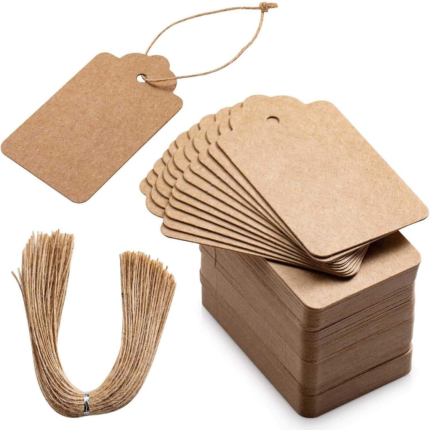100pcs Premium Gift Tags, Double-sided Available Kraft Paper Price Tags ...