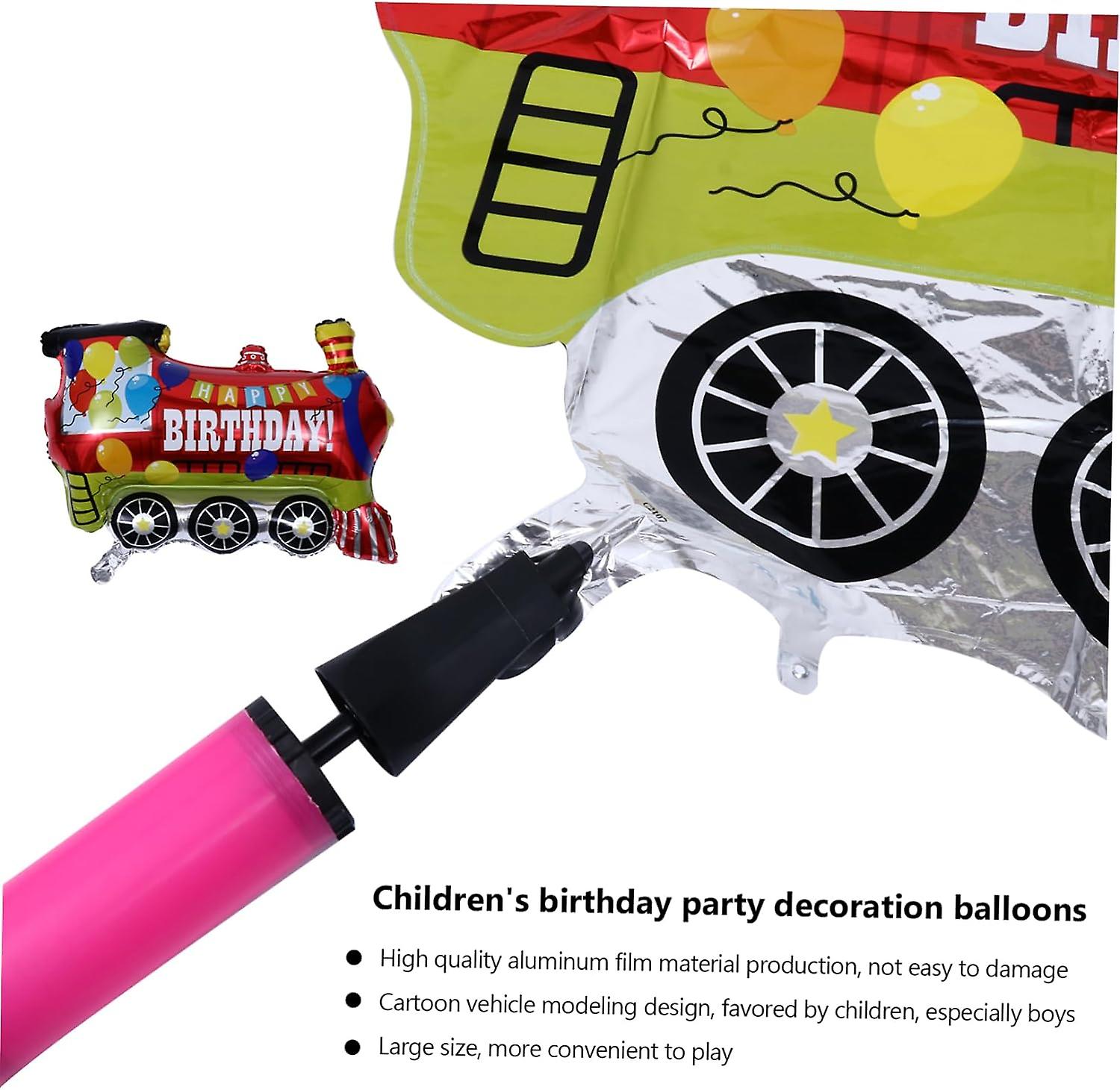 5pcs transportation balloon car decoration tractor balloons train ...