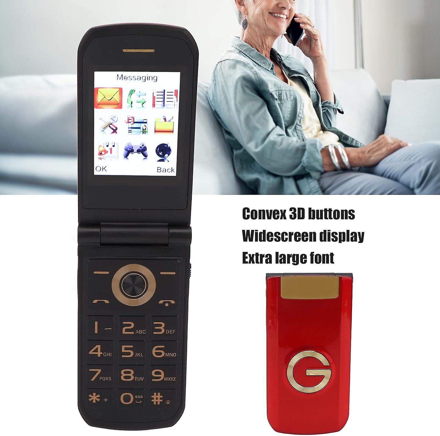 Seniors Flip Cell Phone, Big Buttons Loud Speaker Unlocked Phone with Dual SIM 2.4in Screen 32 ...