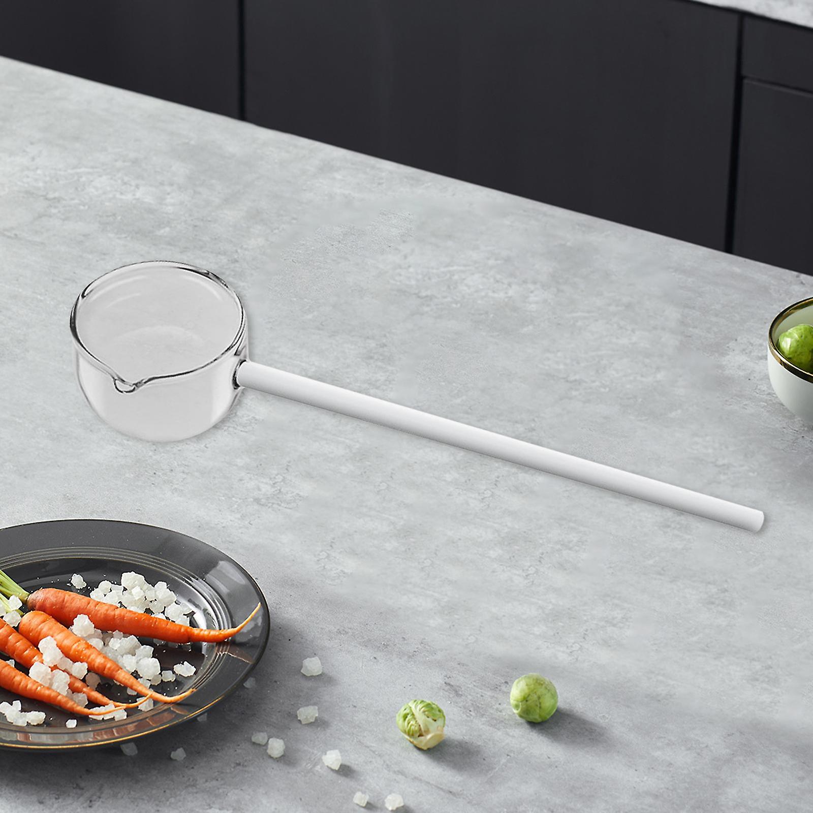 Spoon Ladle Glass Stirring Spoon Easily Clean Heat Resistant Long ...