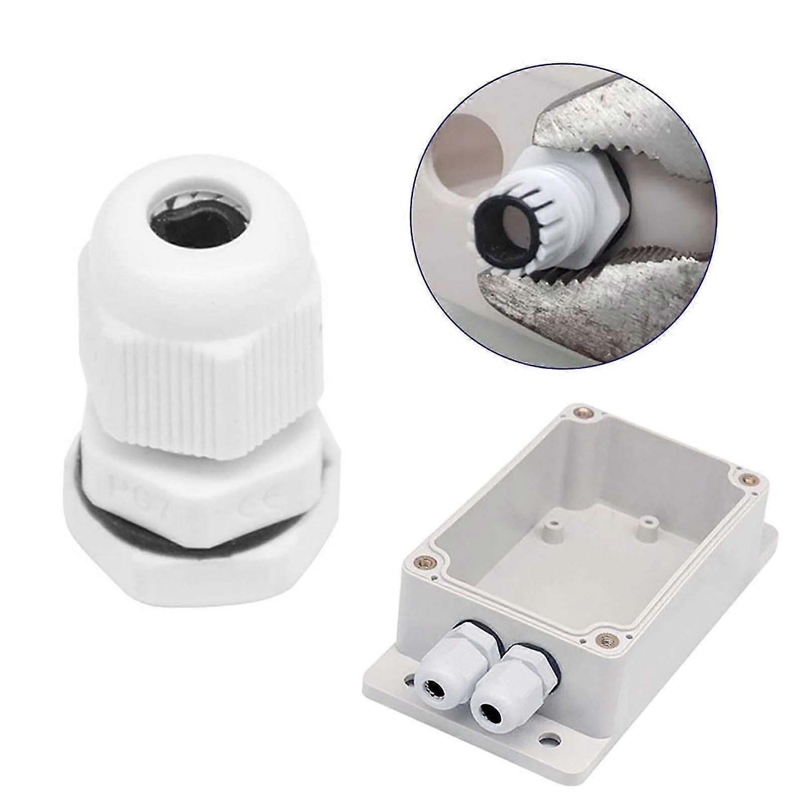 Black Ip66 Waterproof Junction Box Plastic Cable Wire Connector Gland ...