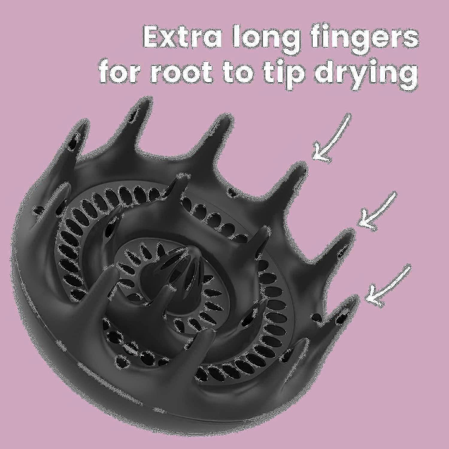 Black Orchid Large Hair Diffuser For Natural Curly Hair Zy | Fruugo UK