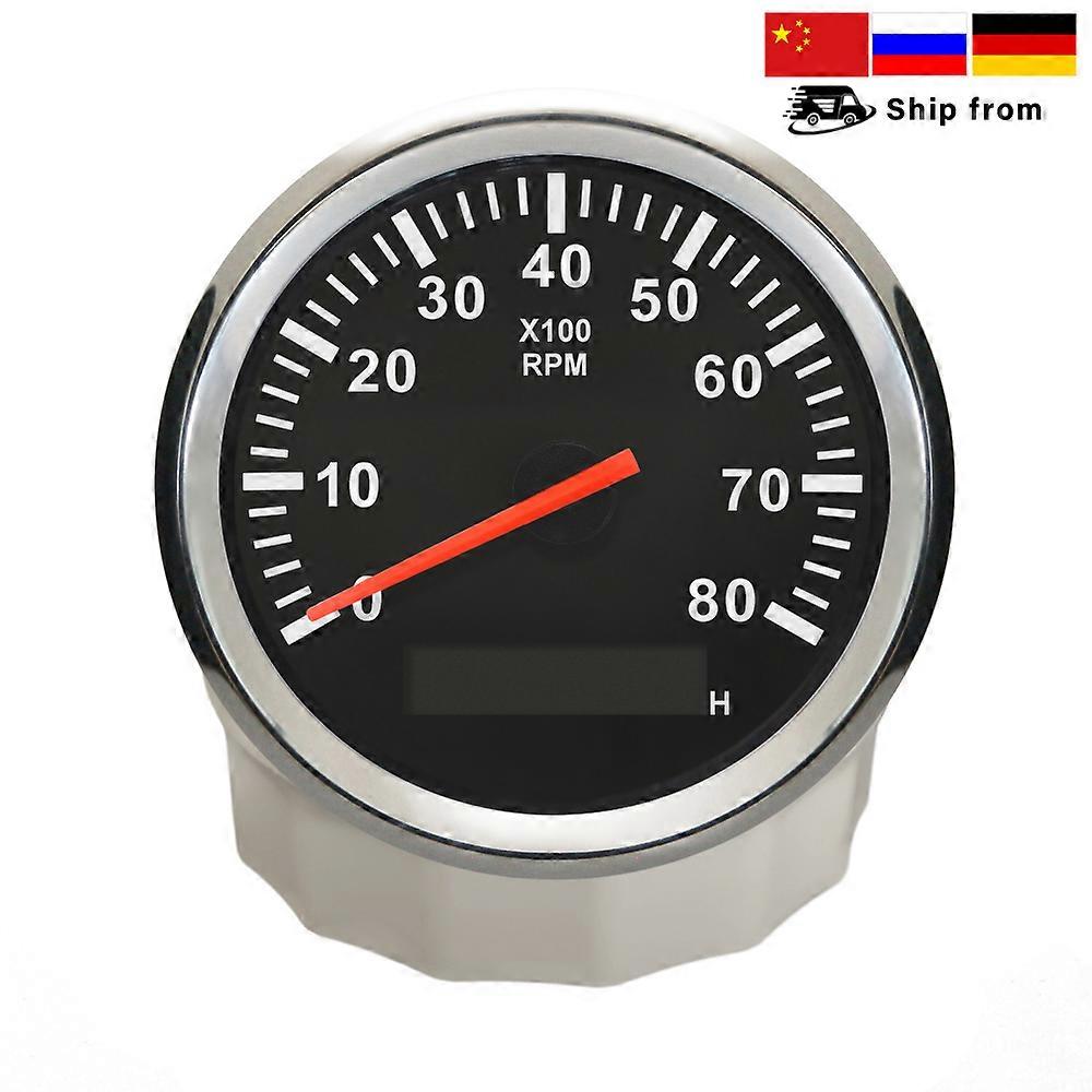 85mm Car Boat Tacho Sensor Marine Tacho Meter with LCD Hourmeter 3000 ...