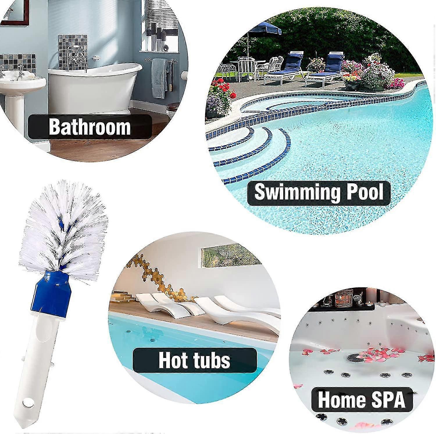 2pcs Swimming Pool Corner Brush- Pool Step & Corner Brush Head Pool ...