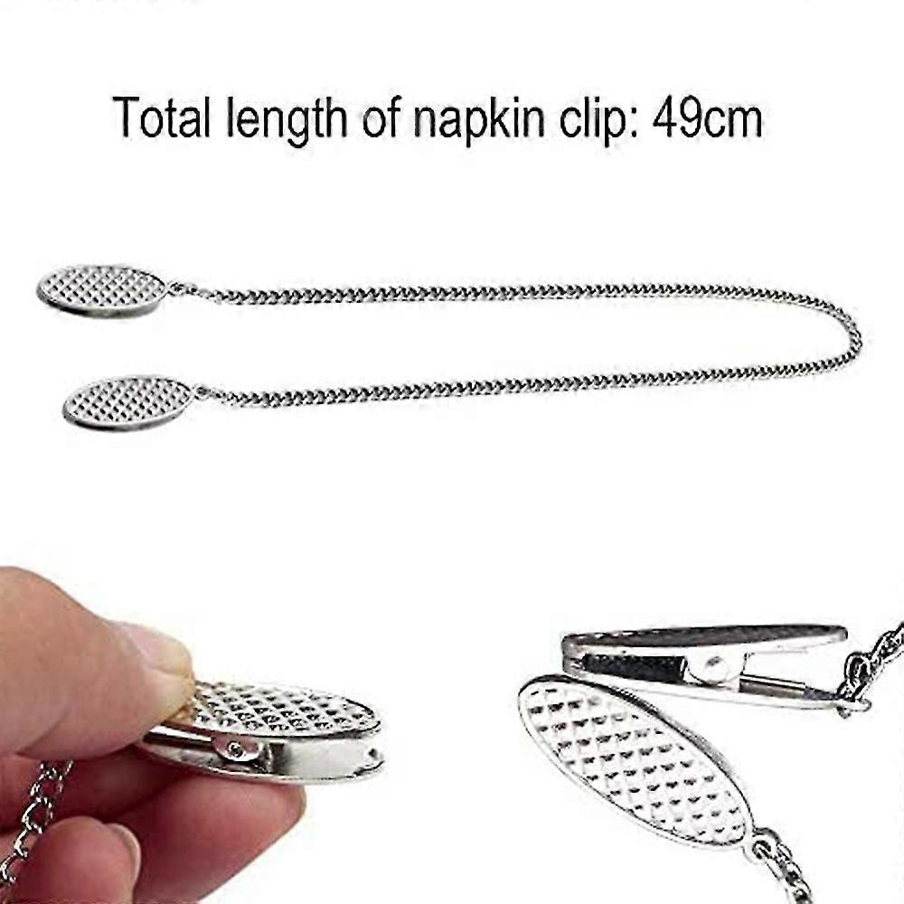 4 Pcs Napkin Chain Napkin Holder Napkin Clips Chain Flexible Lanyard ...