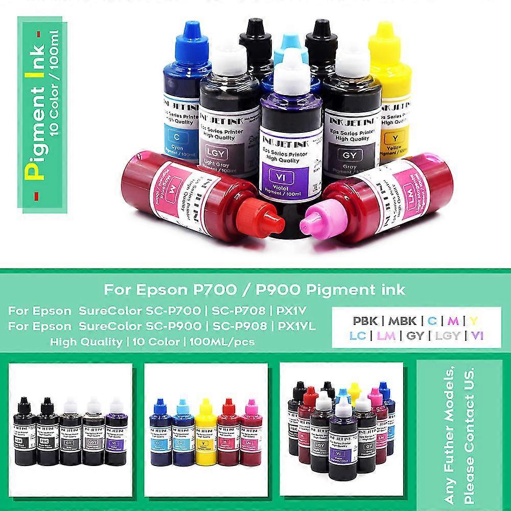 Unique Refill Pigment Ink For Epson Surecolor Sc-p900 Ink Cartridge ...