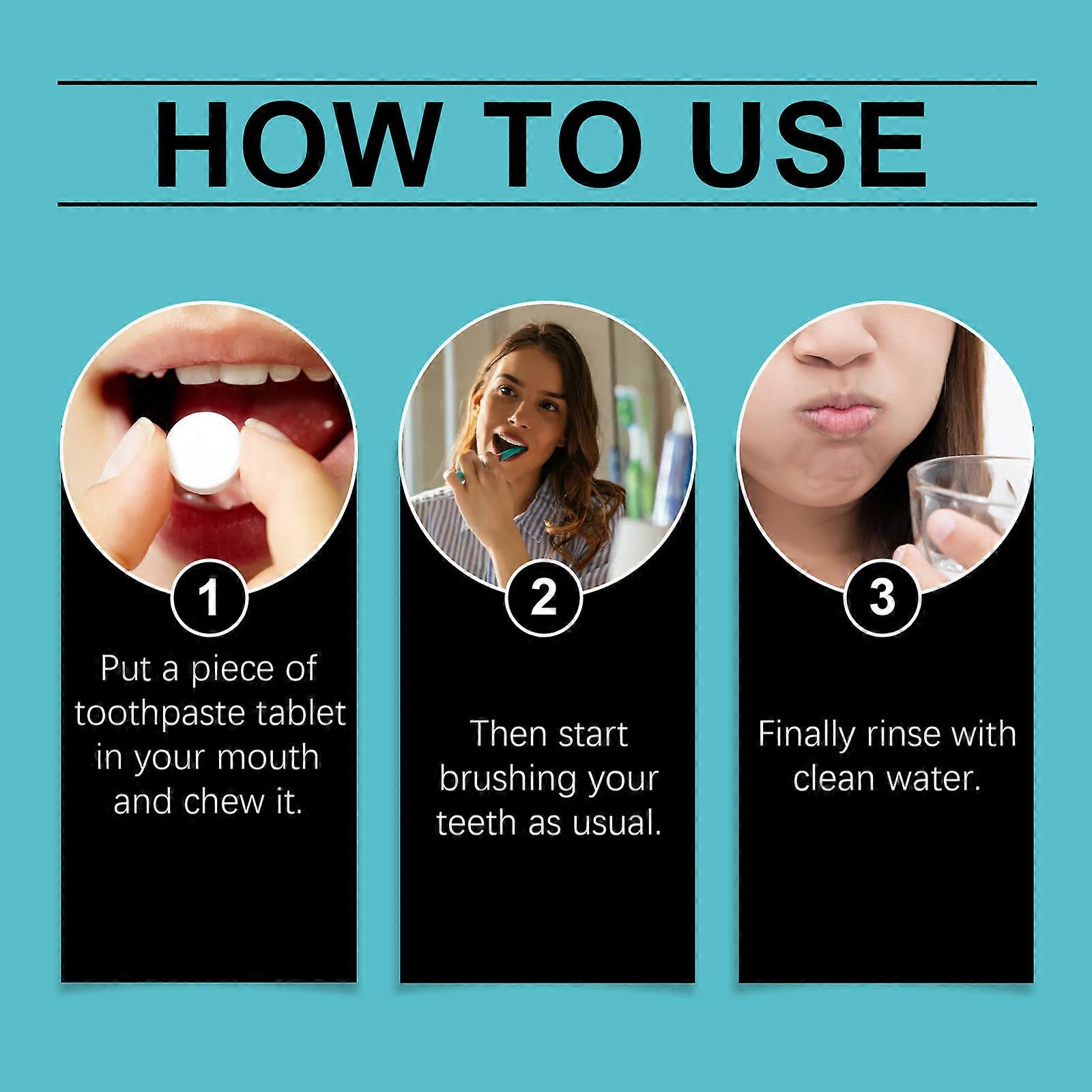 Toothpaste Tablets Chewable Toothpaste Tablets for Fresh Breath & Clean ...