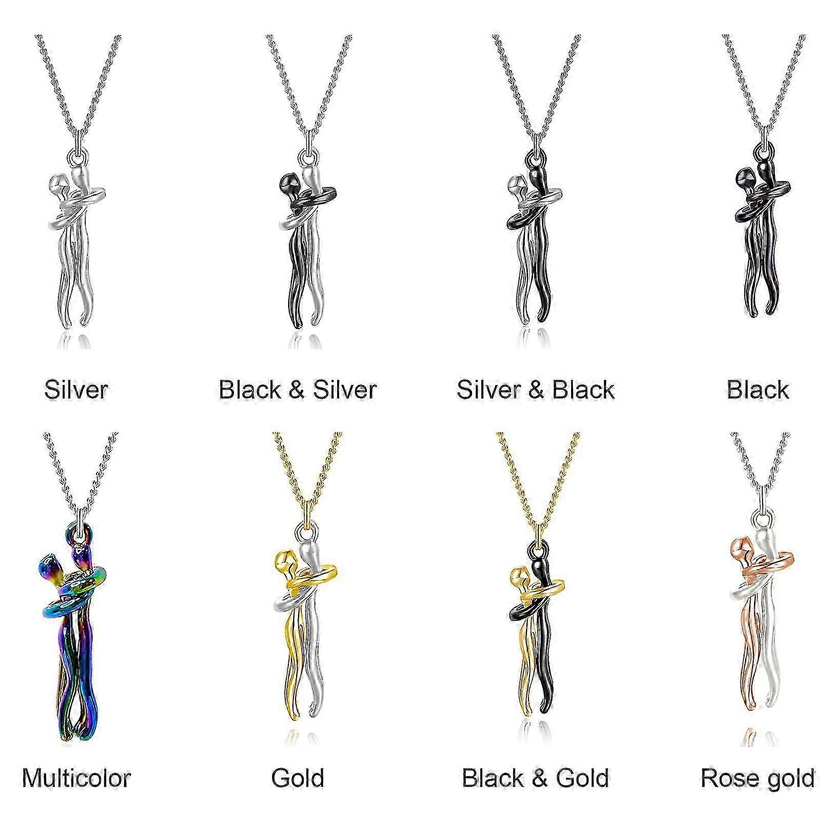 Hug Love Style Hug Necklace Adjustable Chain With Pendant For Men Women ...