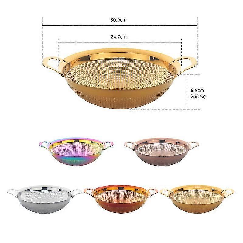 Stainless Steel Drain Basket Rice Strainers Rice Mesh Filter Vegetable ...