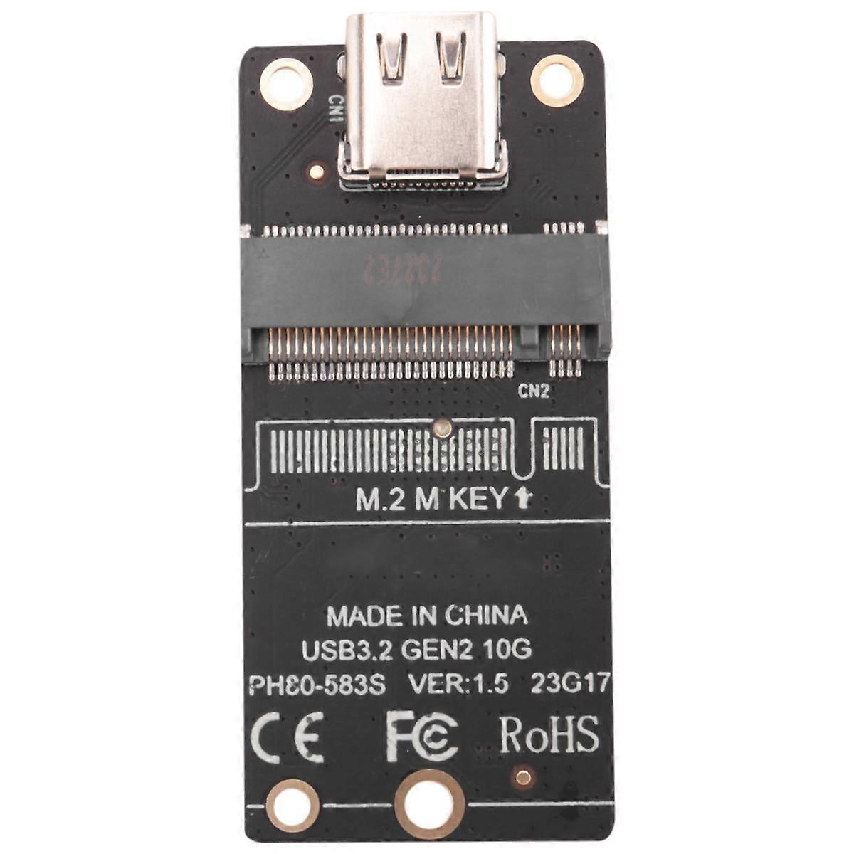 M.2 to Type-C SSD Enclosure Adapter M2 NVME HDD Enclosure Interposer Board JMS583 Chip 10Gbps ...