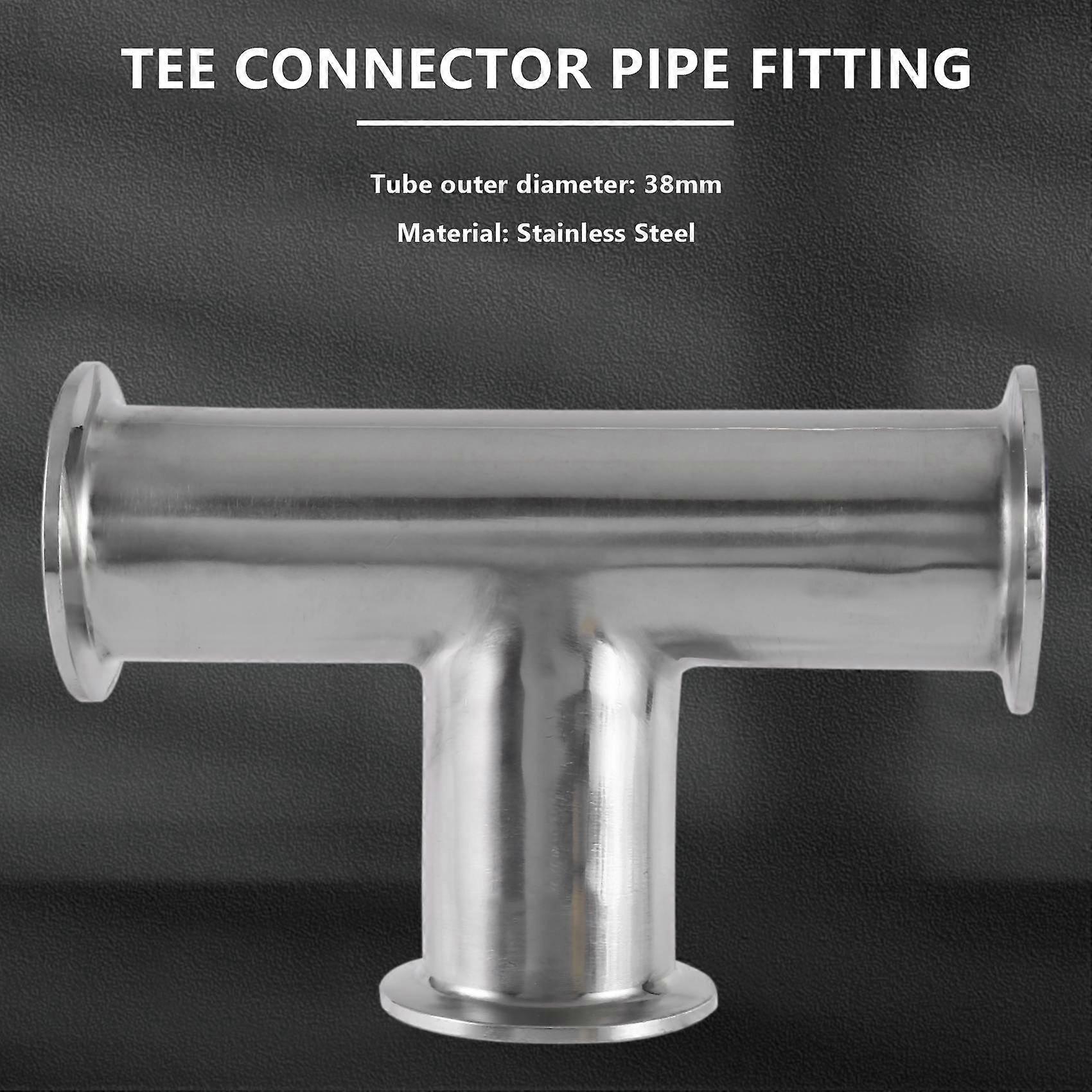 1.5Inch 38Mm Sanitary Tri Clamp 3 Way Tee 304 Stainless Steel Sanitary Ferrule Tee Connector ...