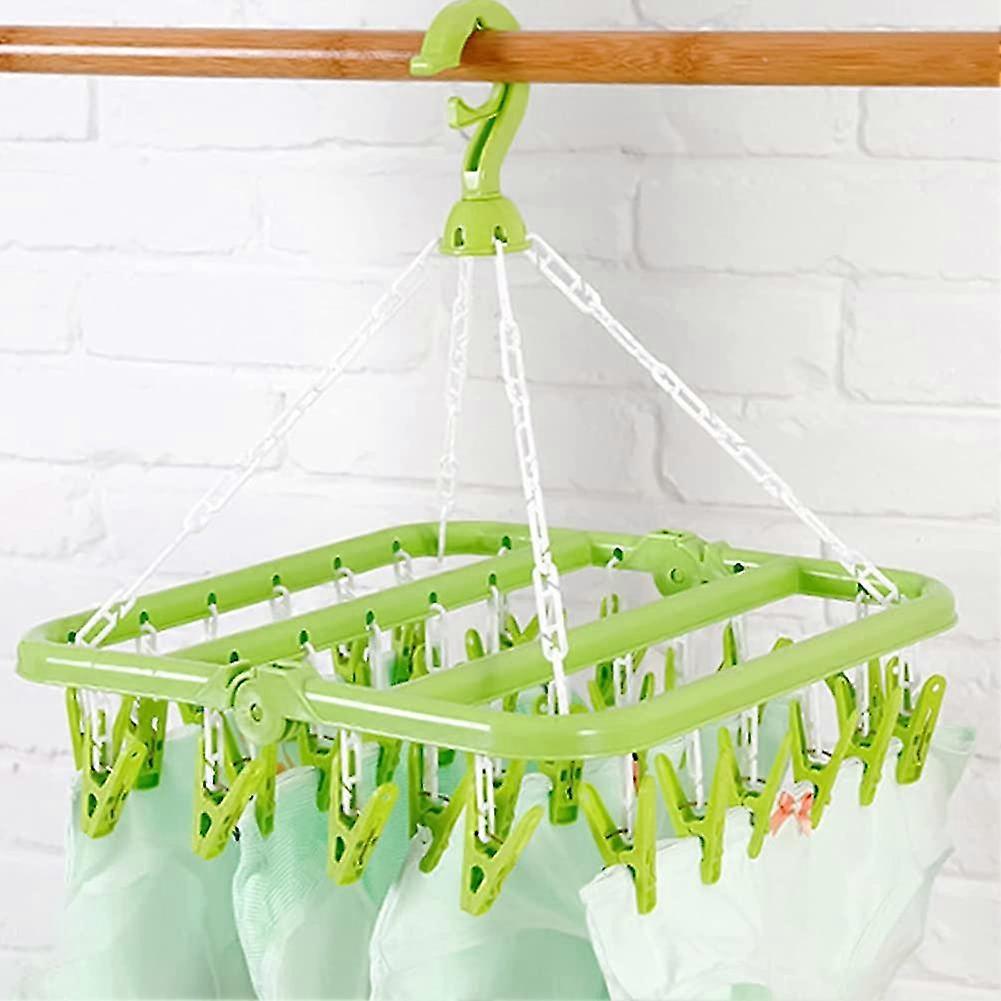 32 Peg Foldable Sock Hangers With Clips. Rotary Hook Drip Hanger ...
